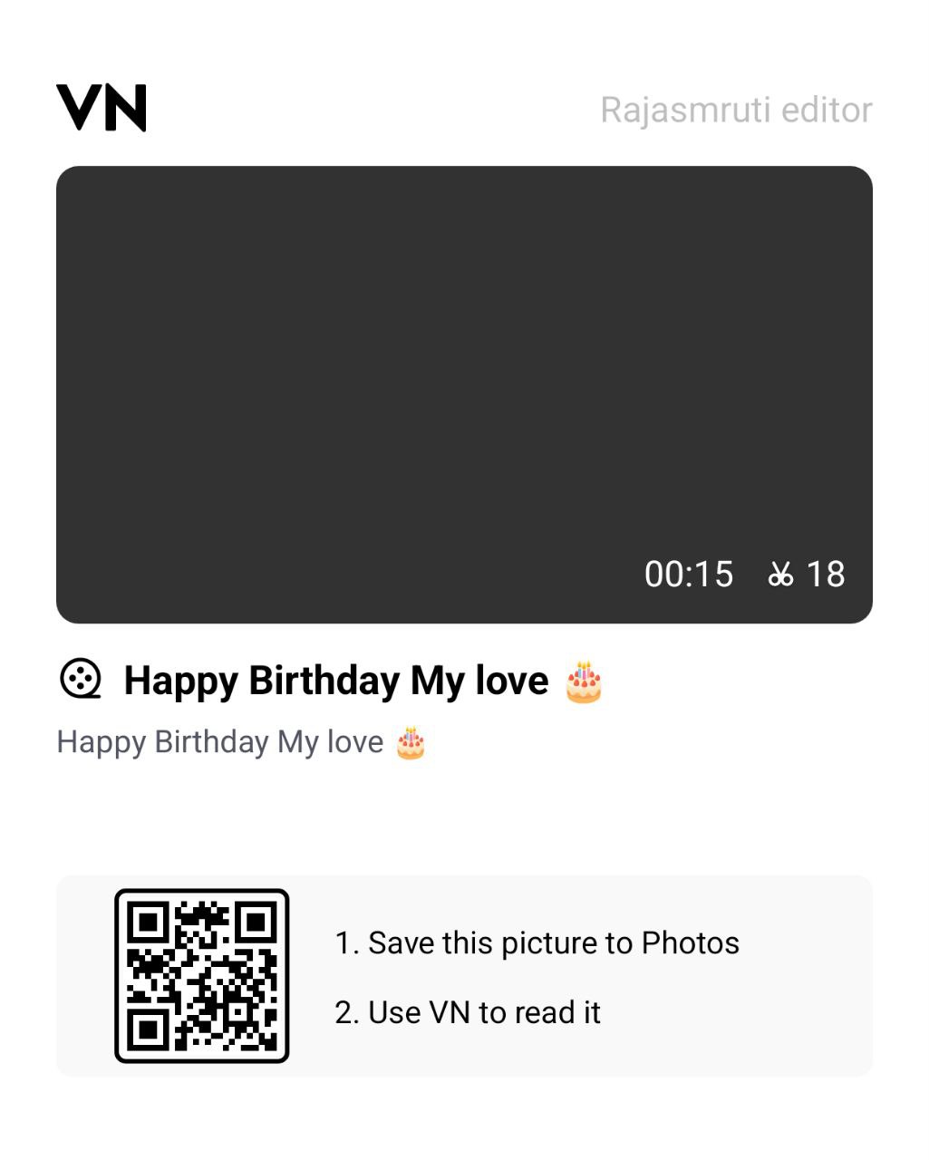 Birthday Video Editing Templates for VN App — Latest Trending Codes ...