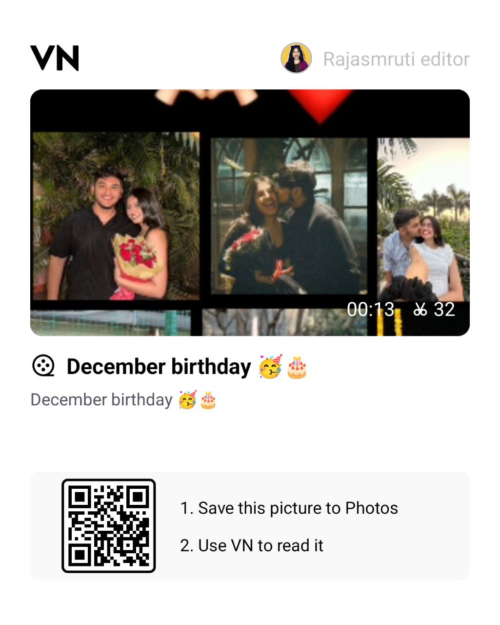 Birthday Video Editing Templates for VN App — Latest Trending Codes ...